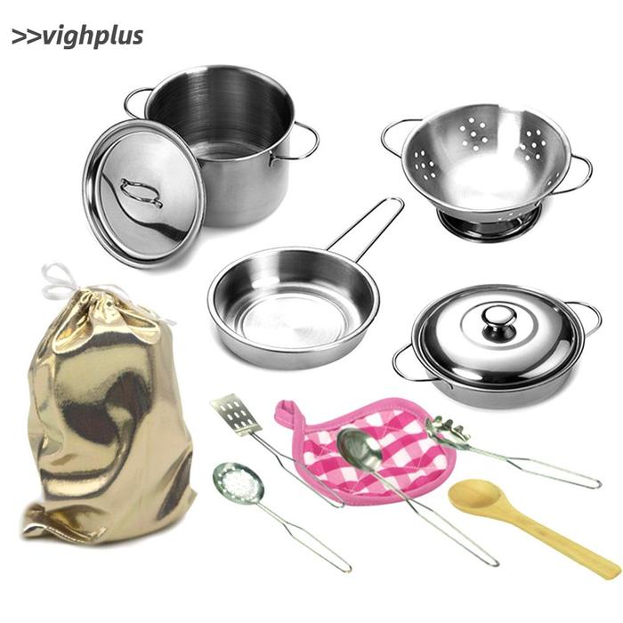 Jual IB220 12pcs Set Peralatan Masak Mini Bahan Stainless Steel Untuk ...