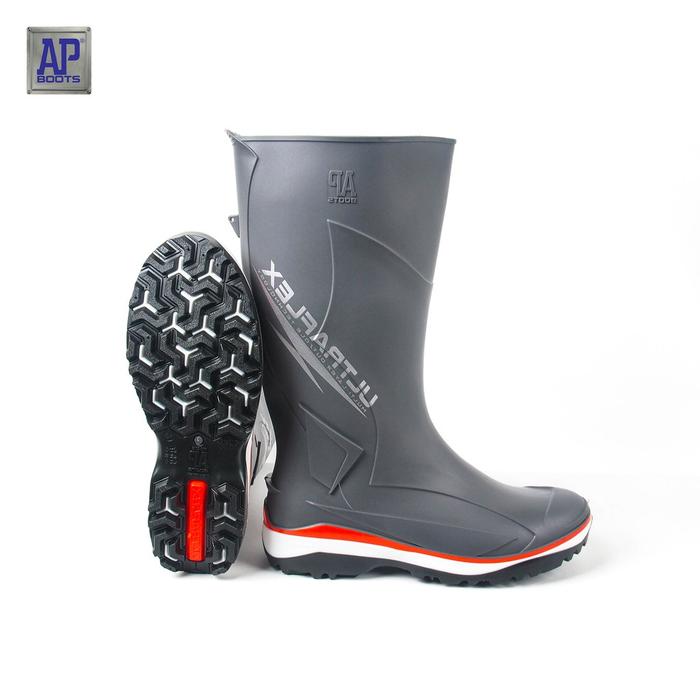 Jual AP Boots 2018 Ultraflex - Sepatu Boot Panjang Karet PVC - Abu Abu ...