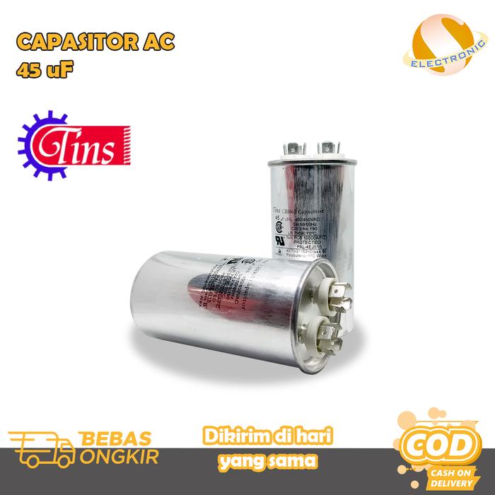 Jual KAPASITOR AC SHARP 45 uF - 450V CAPASITOR UNTUK AC 2 PK BODY ...