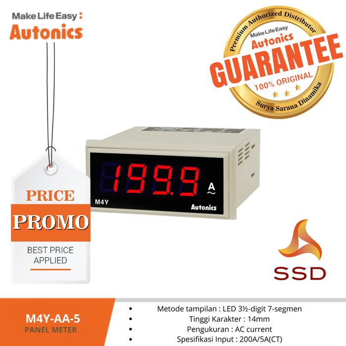 Jual Panel Meter Autonics M4Y-AA-5 - Jakarta Utara - SSD Automation | Tokopedia
