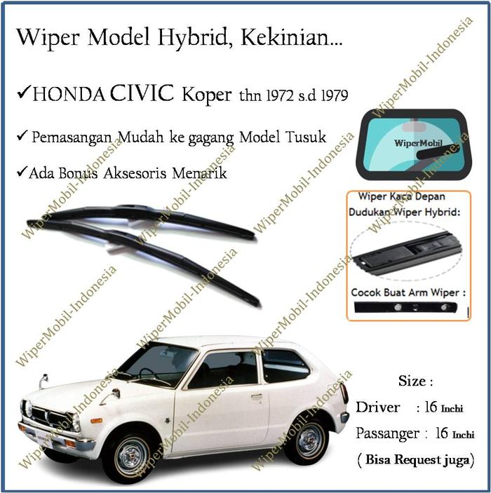 Jual Wiper Hybrid Honda Civic Koper 1972 1973 1974 1975 1976 1977 1978 ...