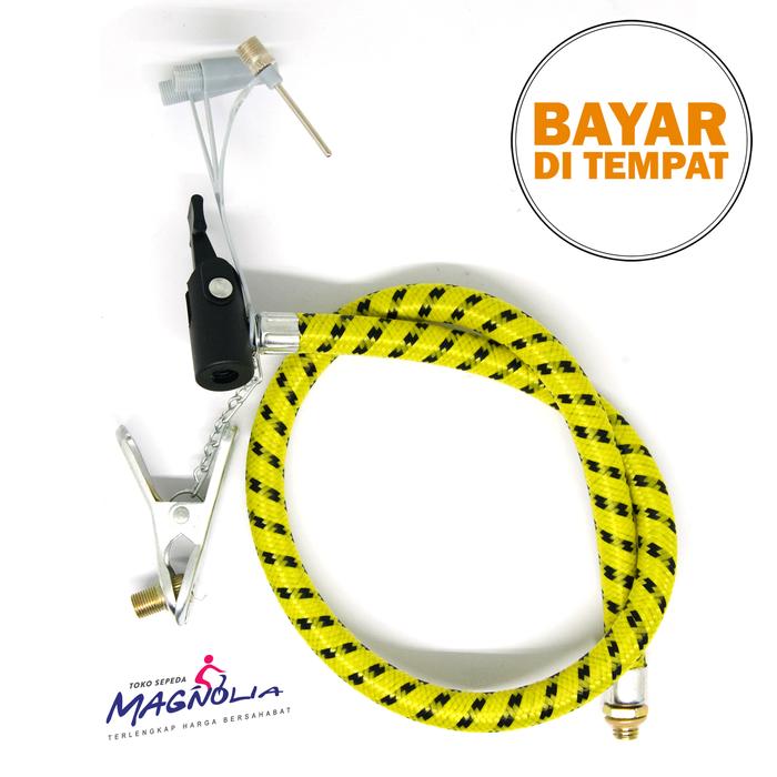 Promo Selang Pompa Ban Angin Sepeda Pentil Motor Gratis Adaptor Bola ...