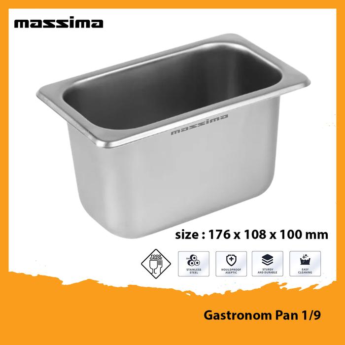 Promo Stainless Steel Gastronom Food Pan GN Pan 1/9 tinggi 10 cm 100 mm ...