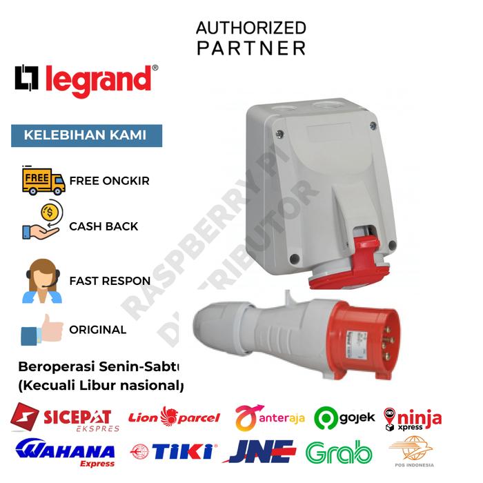 Jual LEGRAND SET SURFACE MOUNTING SOCKET+PLUG 555258+555238 32A+3P+E ...