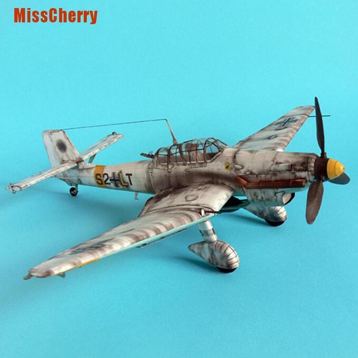 Jual Kit Model Pesawat Bomber Junkers Ju-87 D-3 Bahan Kertas Diy Skala ...