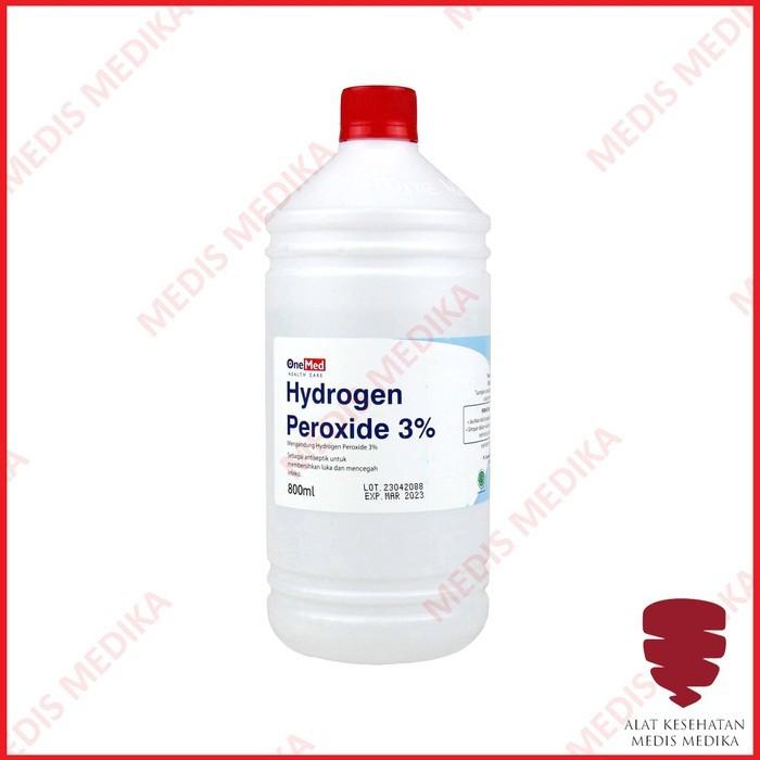 Jual Hydrogen Peroxide 3% H2O2 800ml Onemed Hidrogen Peroksida ...