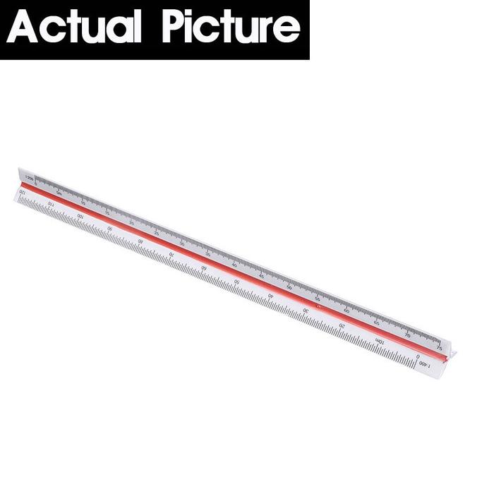 Jual Scale Ruler 30 Cm / Penggaris Skala Segitiga / Drafter Dan Arsitek ...