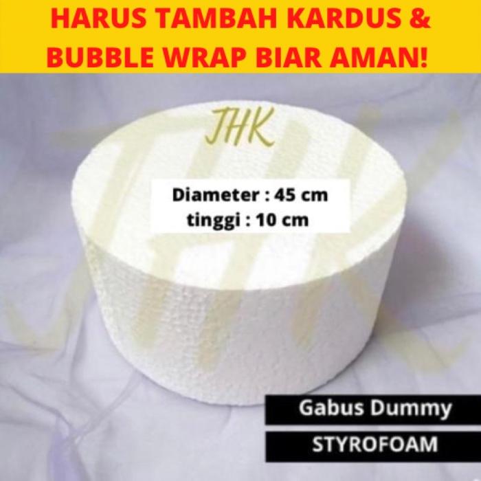Jual DCB1045 - Gabus Dummy Cake Styrofoam Bulat Tinggi 10 cm Diameter ...