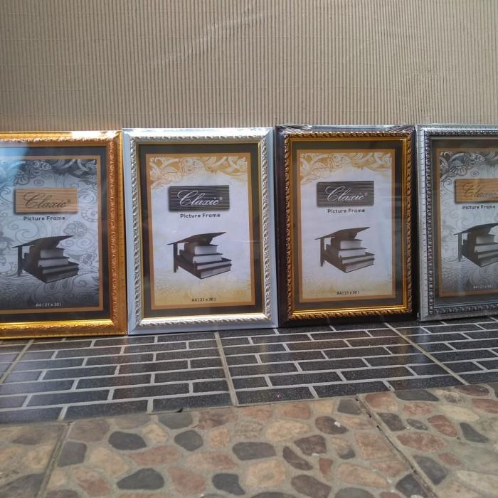 Jual bingkai foto frame foto figura foto a4 (21x30) ukiran - Silver ...