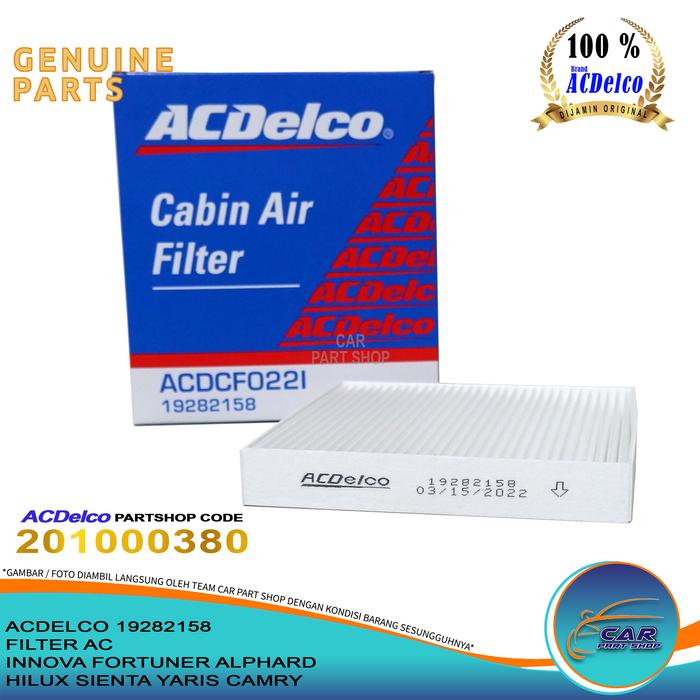 Jual FILTER AC INNOVA FORTUNER ALPHARD HILUX SIENTA YARIS CAMRY ACDELCO ORI - Kota Bekasi - CAR ...