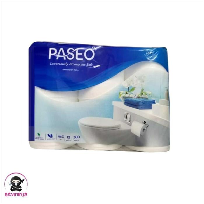 Jual PASEO Bathroom Tissue Roll Tisue Kamar Mandi 12 Roll 3 ply ...