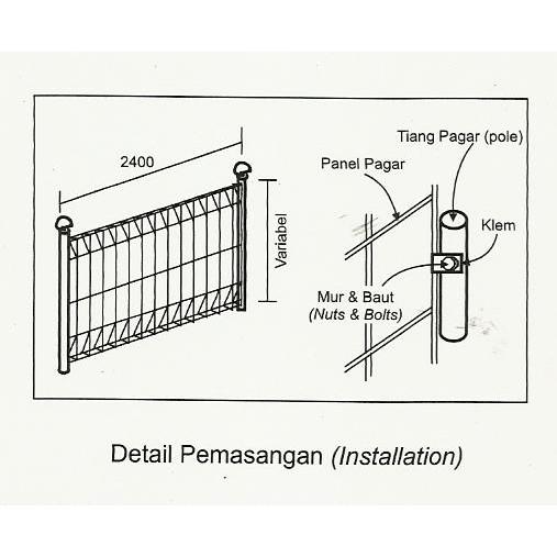 Jual SALM Klem Brc Atau U Clip Tebal Aksesoris Pagar Brc - Kota ...