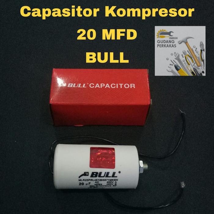 Jual BULL Capasitor Kompresor 20UF - Capacitor Compresor 20 UF ...