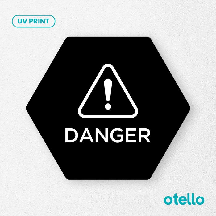 Jual Danger Sign Board Akrilik Tempel Signage Dinding Papan Label ...