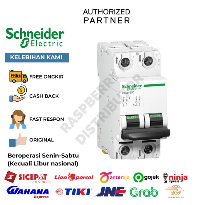 Jual SCHNEIDER A9N61526 CIRCUIT BREAKER C60H-DC 500VDC 6A 2P C ...