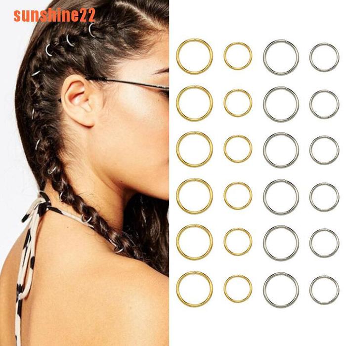 Jual ine 50Pcs Hair Braid Rings Dreadlocks Dread Beads Ring Hair ...