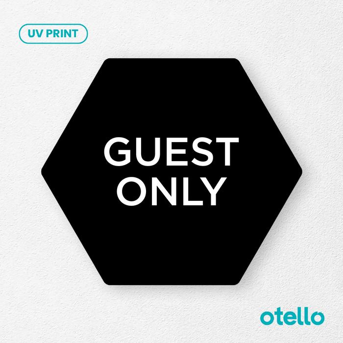 Jual Guest Only Sign Board Akrilik Tempel Signage Dinding Papan Acrylic ...