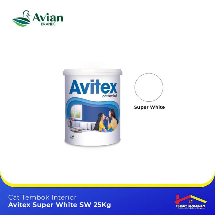 Jual Avitex Cat Tembok Interior Super White SW 25Kg - Kota Surabaya ...