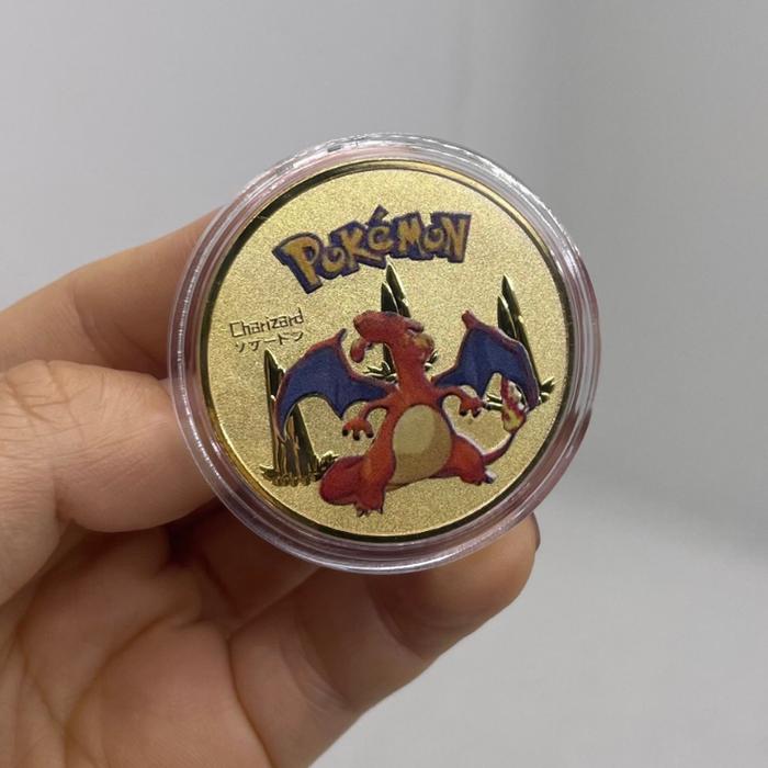 Jual Pokemon ed Coin Commemorative Coin Pikachu Blastoise Mewtwo ...