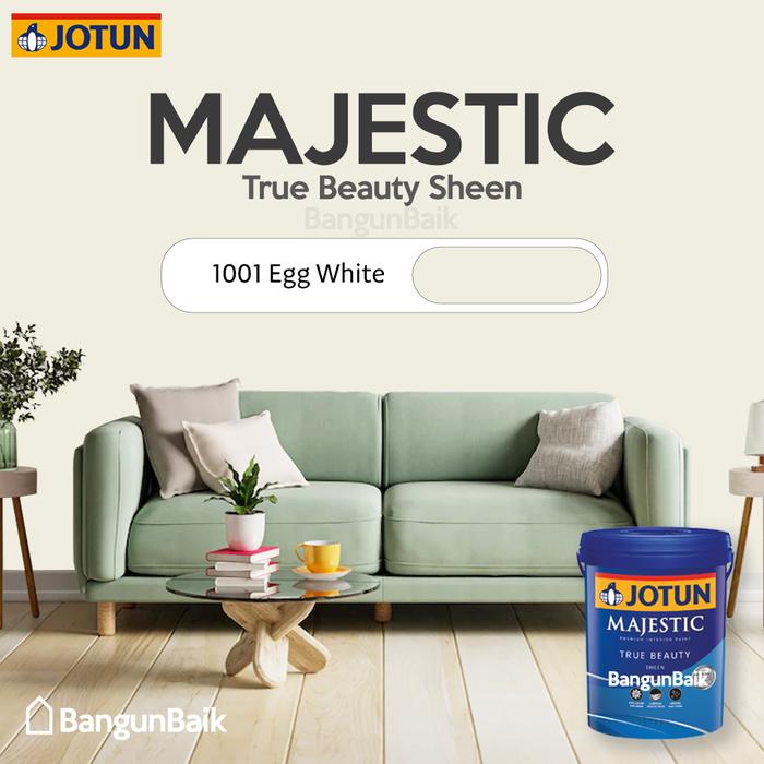 Jual Jotun Majestic True Beauty Sheen 1001 Egg White / Cat Interior ...