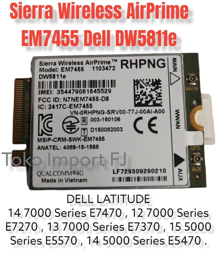 Jual Sierra Wireless EM7455 Dell DW5811e Qualcomm 4G LTE Card Module ...