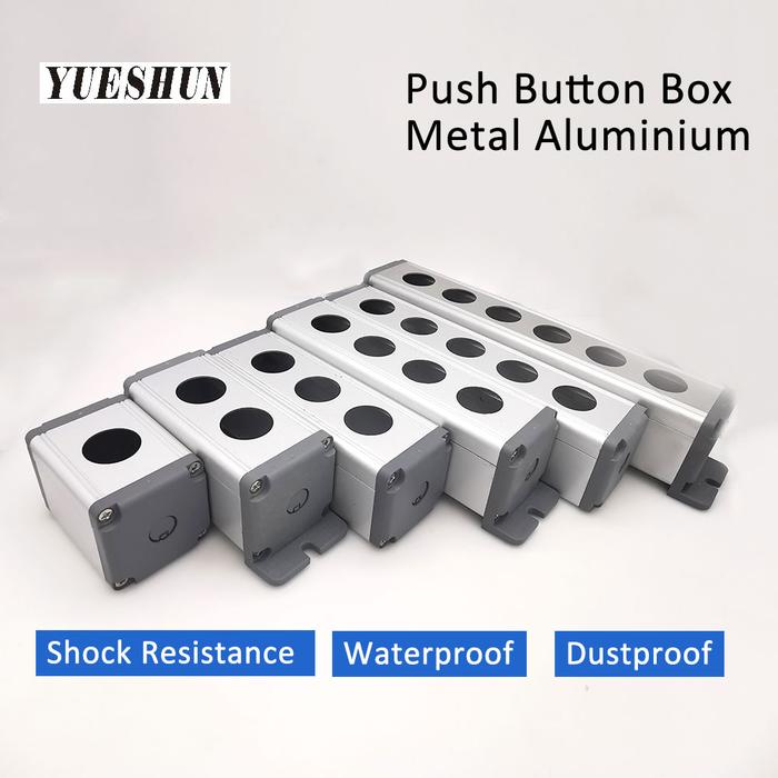 Jual 16Mm 19Mm 22Mm Waterproof Aluminium Push Button Switch Box ...