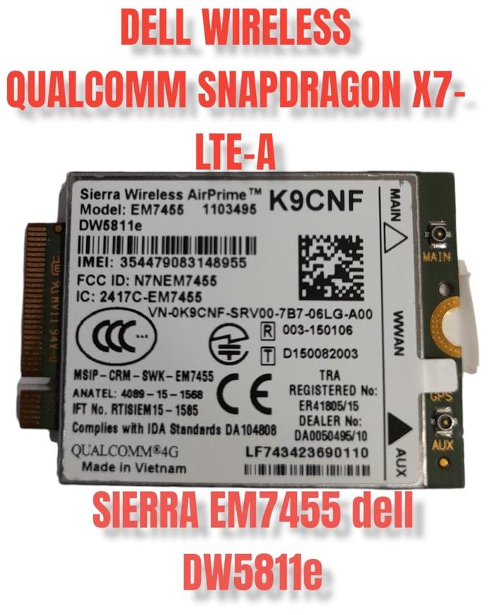 Jual Dell Wireless Qualcomm Snapdragon X7 LTE-A DW5811E Sierra EM7455 ...