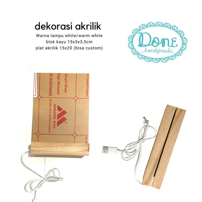 Jual Dudukan lampu LED base bidang dudukan dekorasi ruang plakat room ...