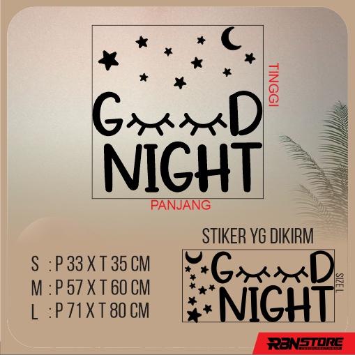 Jual STIKER DINDING DEKORASI KAMAR AESTHETIC SLEEPY GOOD NIGHT CUTTING ...
