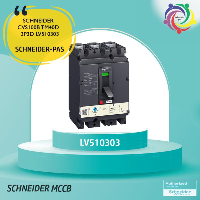 Promo Schneider Electric EasyPact CVS MCCB B(25kA) TM40D 3P LV510303 ...