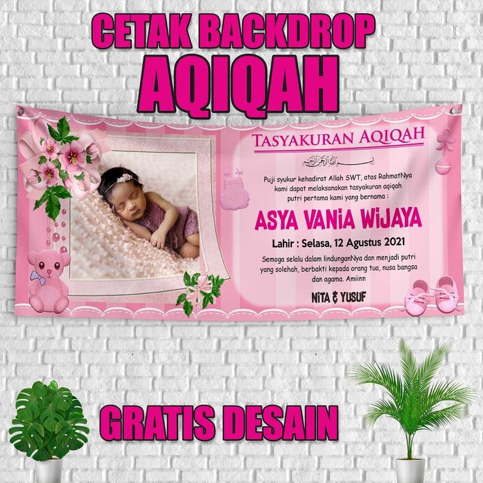 Jual Grosir Banner Spanduk Backdrop Tasyakuran Aqiqah Anak Ukuran ...