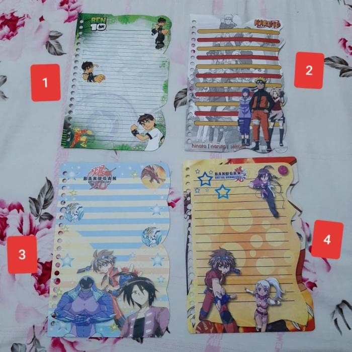 Jual Grosir Limited Edition Kertas Binder Ben 10 Naruto Bakugan Battle ...