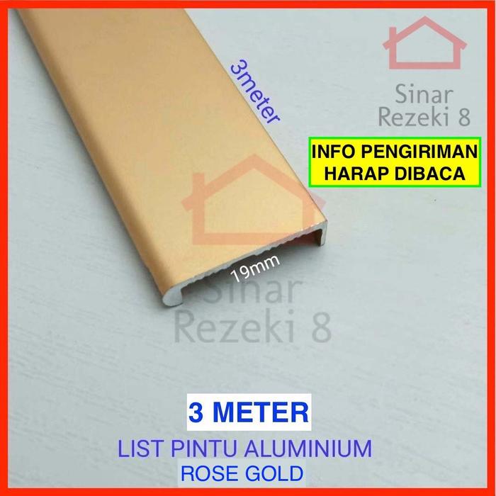 Jual Lis Pintu Profil Aluminium GOLD Edging Tarn Frame Handle Lemari ...