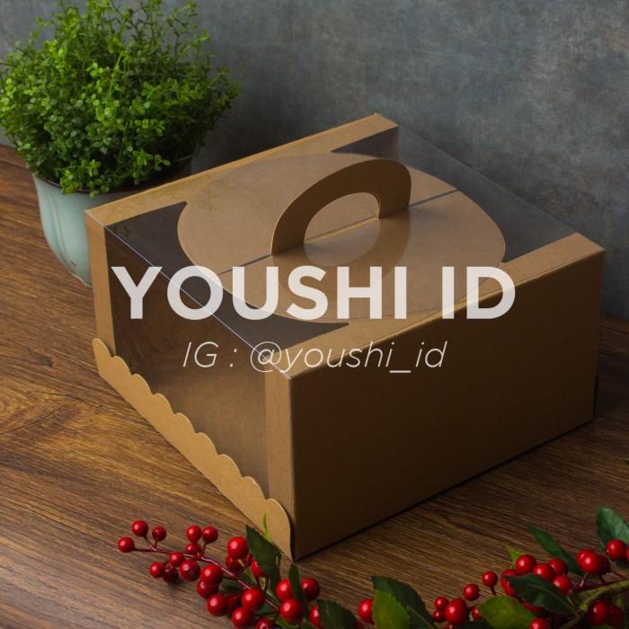 Jual Dus Kue Tart Mika/Box Kue Mika/Cake Box Mika Transparan 22X22X12Cm ...