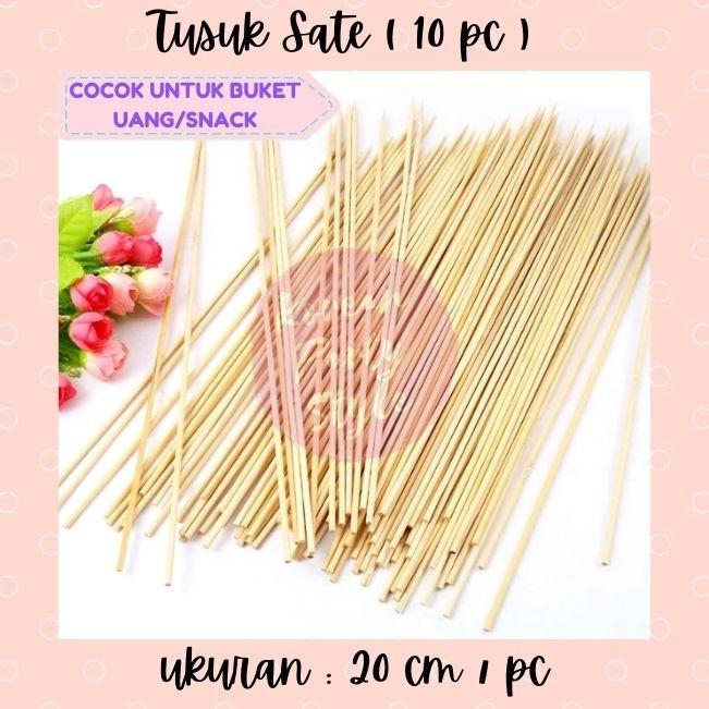 Jual KOREAN TUSUK BAMBU ISI 10 BAHAN BUKET BUNGA TUSUK SATE PANJANG 20 ...