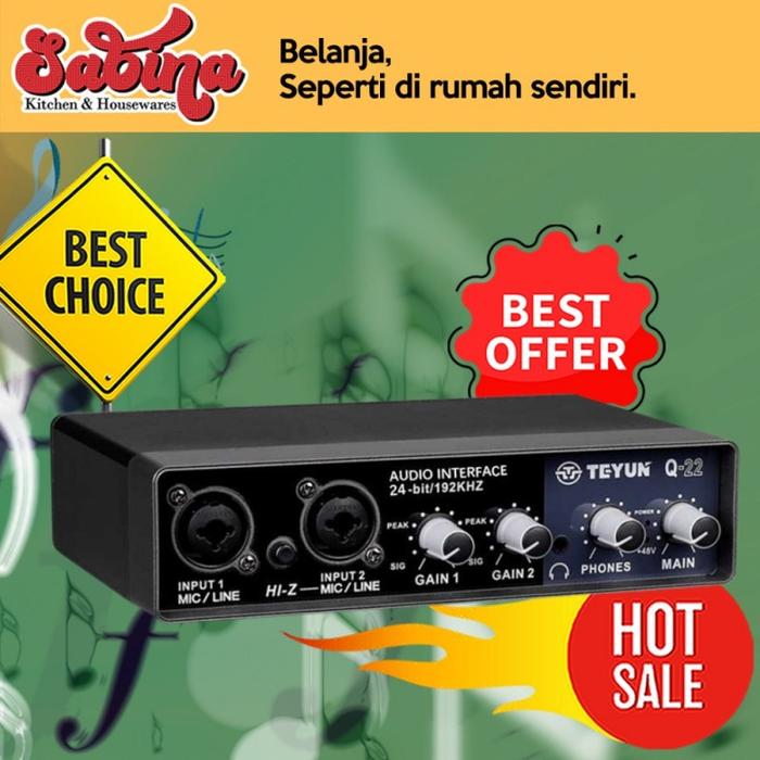 Jual Sound Card Microphone Hi-Fi Audio Amplifier USB 2.0 Live Broadcast ...