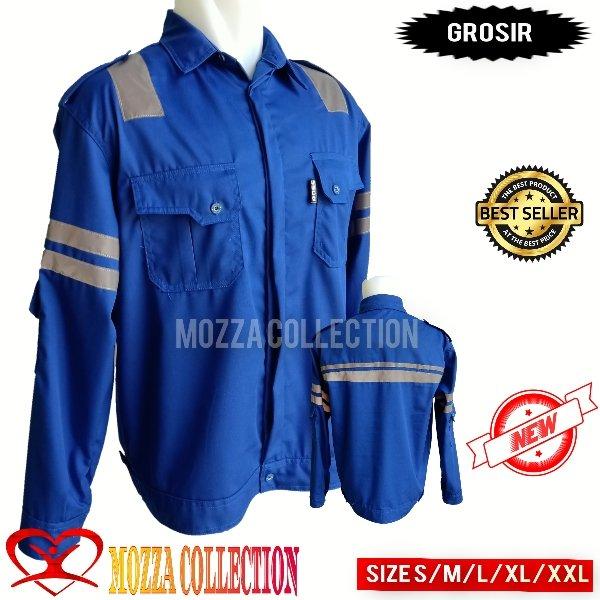 Jual Baju Seragam Safety Proyek Biru Benhur-Wearpack Atasan-Wearpack ...