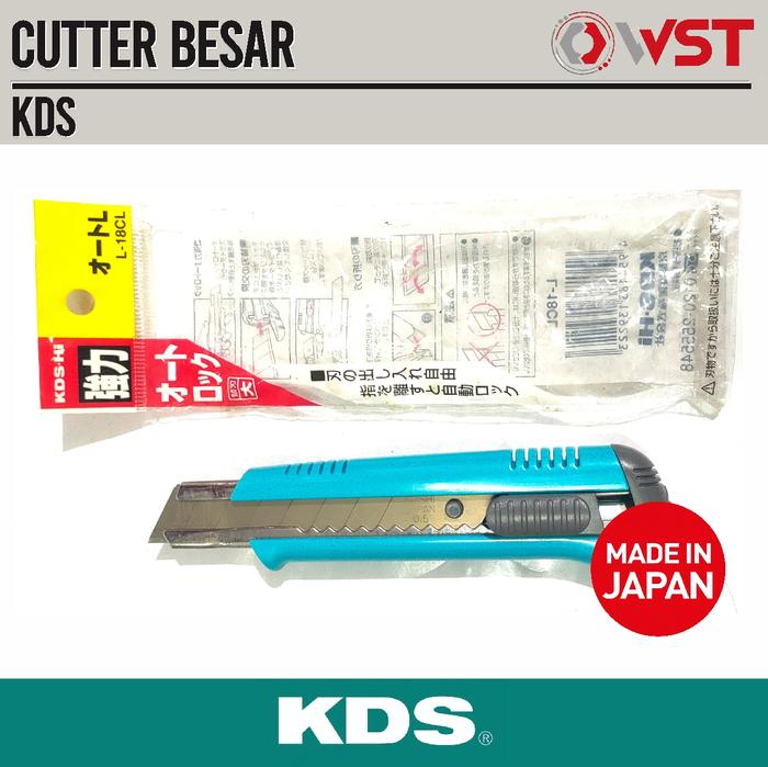 Jual Cutter KDS L-18CL / Cutter Jepang / Pisau Potong Kertas Kardus ...
