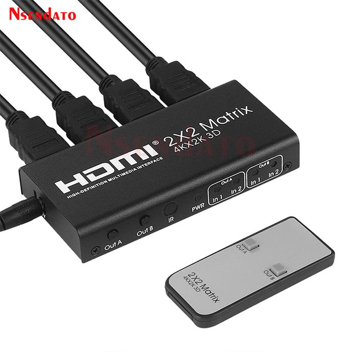 Jual Matrix Splitter Switch HDMI 2x2 4K HDMI Matrix Switch splitter 2 ...
