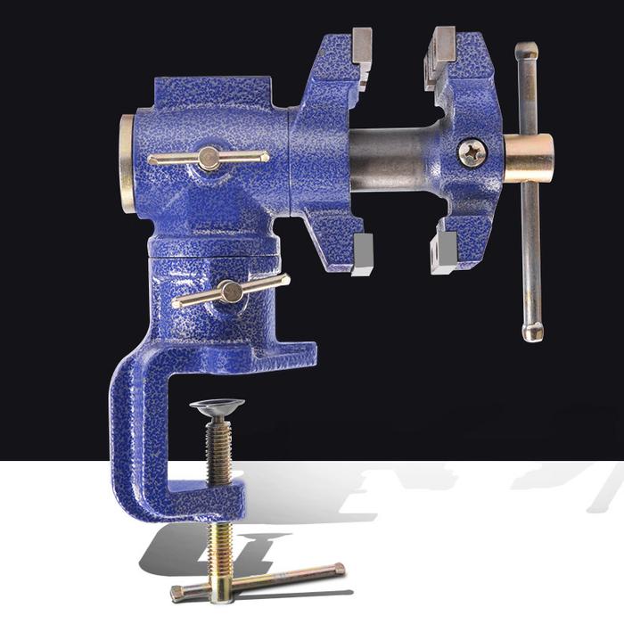 Jual Table Vise Swivel Base Clamp Jaw Work Bench Vise Clamp Milling ...
