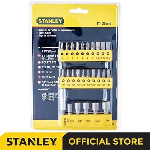 Jual Stanley Screwdriver Bit Set / Mata Obeng Set 26Pcs 68-071-23 ...