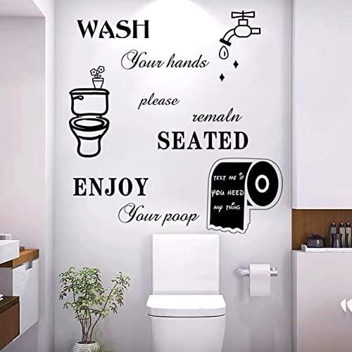 Jual Bathroom Rules Wall Decor Sticker Toilet Rules Wall Quotes Design ...