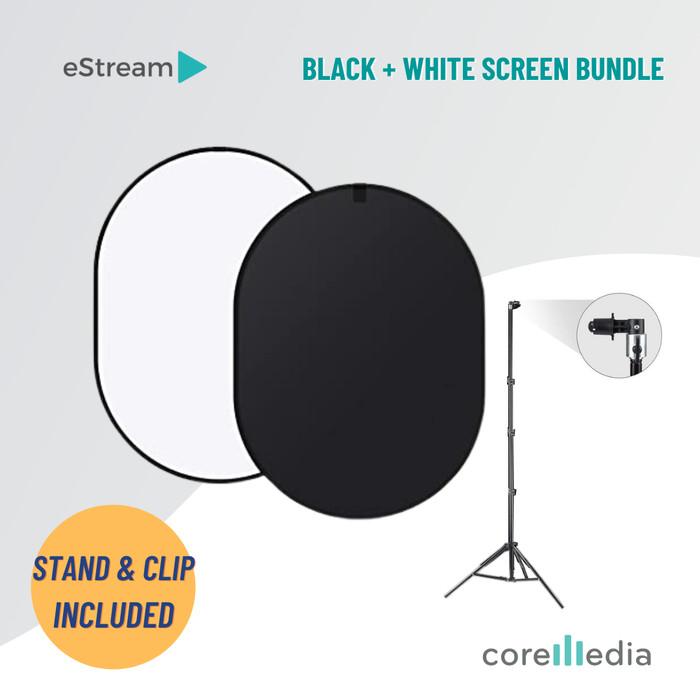 Jual Collapsible Black + White Screen Background Bundle - Jakarta ...
