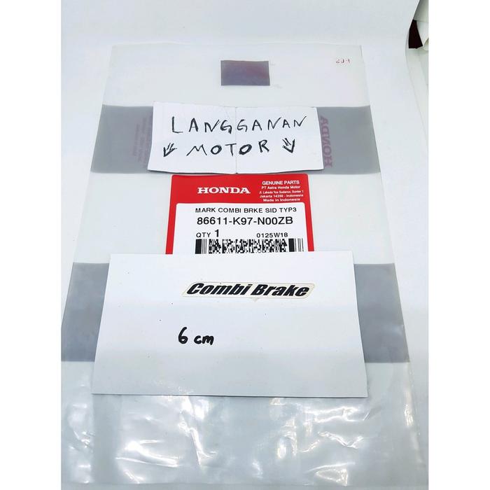 Jual WD746 MARK STICKER STIKER LOGO TULISAN COMBI BRAKE CBS 6CM PCX 150 ...