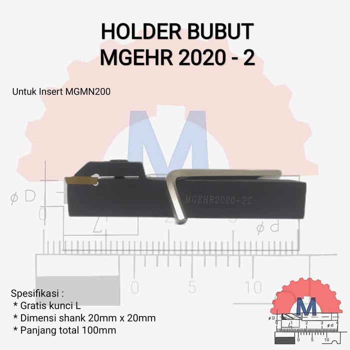 Promo Holder Bubut Grooving potong MGEHR 2020 2 MGEHR 20 MGMN200 2mm ...