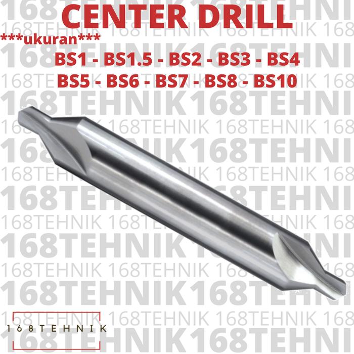 Jual CENTER DRILL BS2 / CENTER DRILL 2 MM / BOR CENTER / DRILL CENTER ...