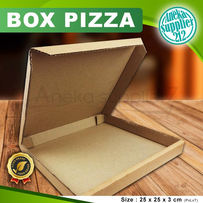 Jual Kotak Pizza - Dus Pizza - Box Pizza (Dus Gelombang) - 25x25x3 cm ...