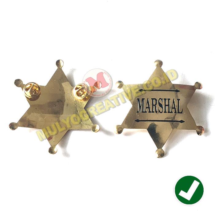 Jual Pin Marshal - Lencana Pin Logo Marshal Bahan Kuningan Ukuran 7X6 ...