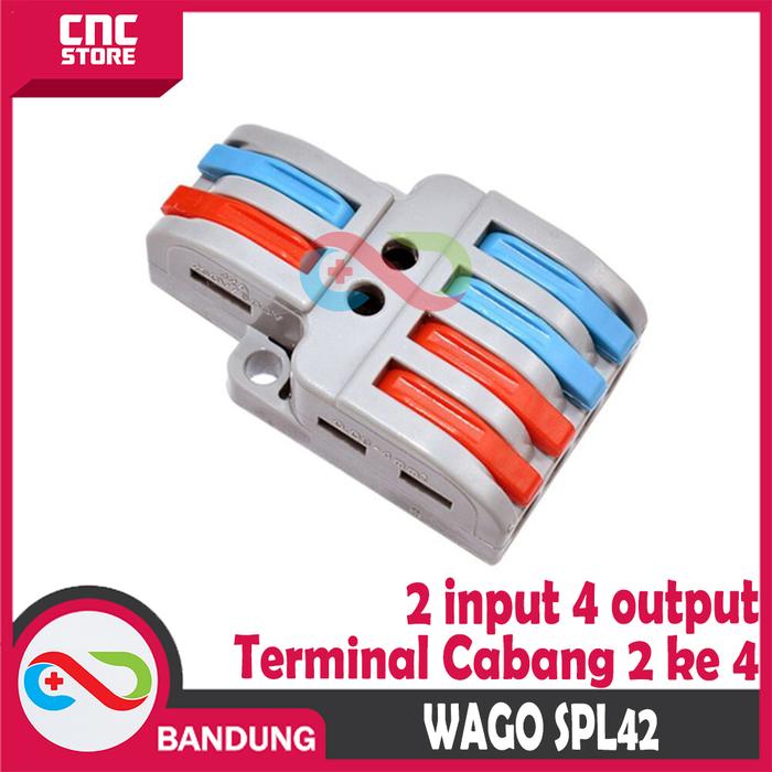 Promo TERMINAL CABANG 2 TO 4 KABEL KONEKTOR SPLITTER 2-4 LT 422 WAGO ...