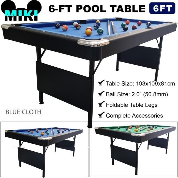 Jual Meja Billiard Pool Table 6-ft 6 feet MDF Biliar Billiar FOLDABLE ...